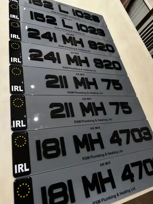 Pair – Tinted Metro Style 4D Number Plates | PerfectPlatez - Ireland’s ...