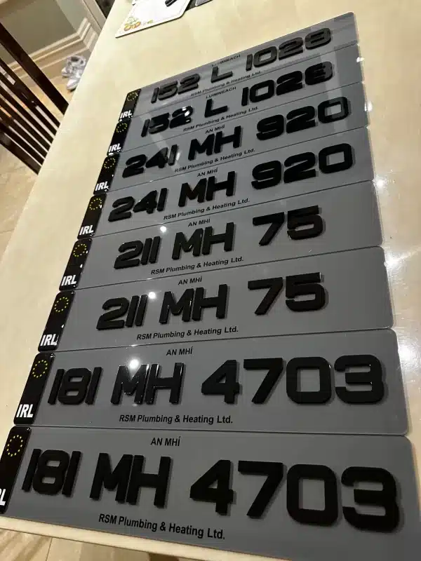 Pair – Tinted Metro Style 4D Number Plates | PerfectPlatez - Ireland’s ...